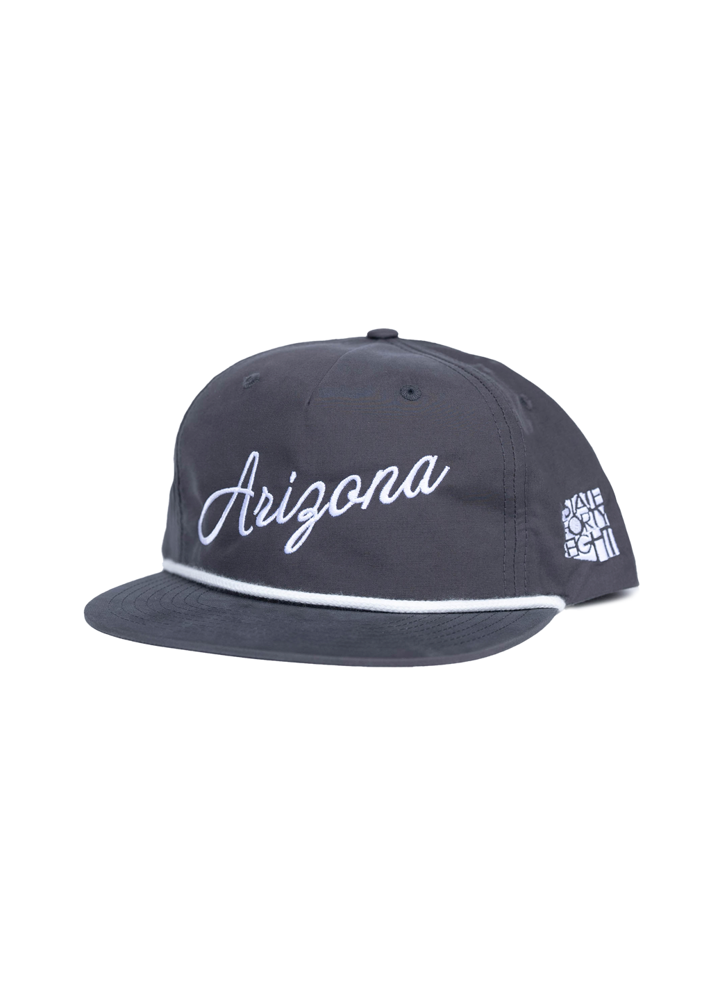 Snapback Hat Arizona | Charcoal & White | State Forty Eight
