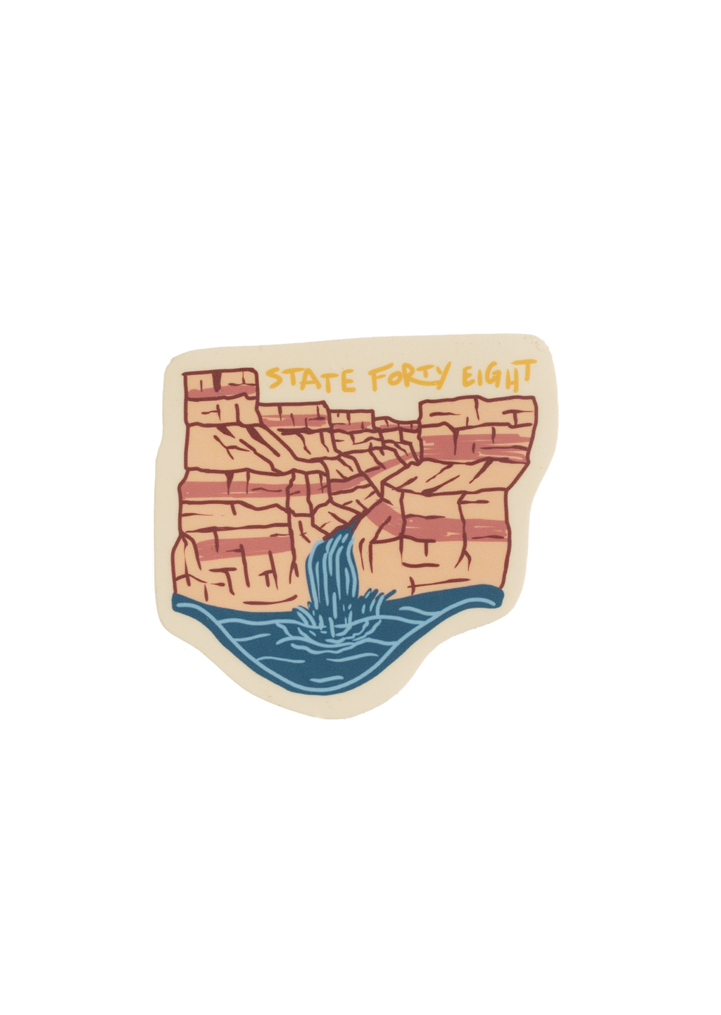 Sticker | Hand Drawn Canyon | State Forty Eight