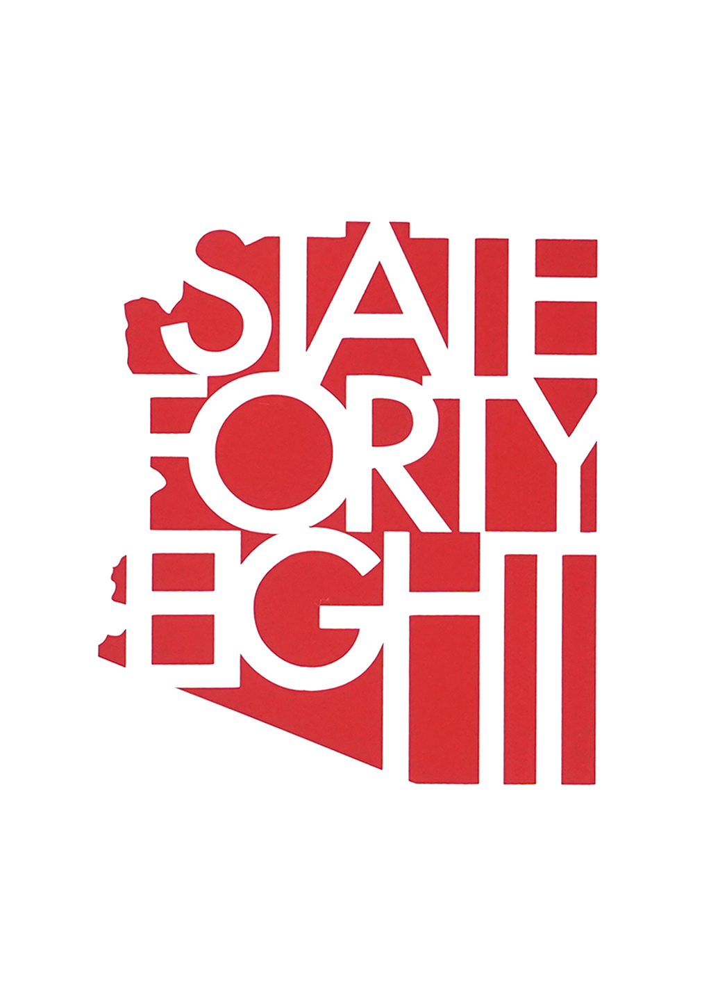 Decal Classic AZ | Red | State Forty Eight